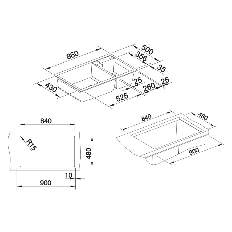 Blanco Metra 9 kávová | Dvoudřez | Ardea-cz