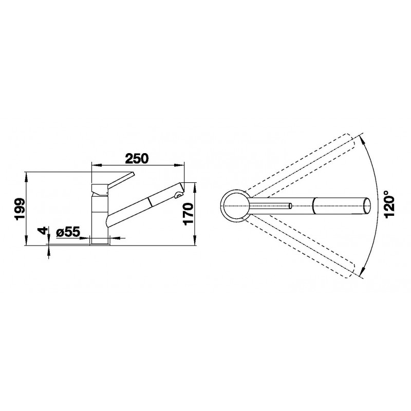 Blanco TIPO 9 E + KANO-S chrom | Rohový | Ardea-cz