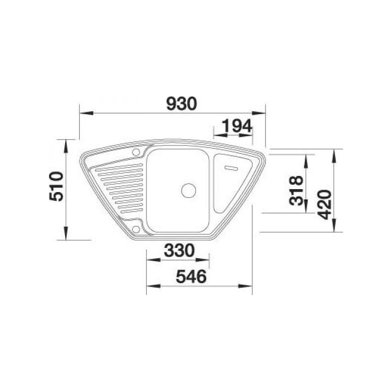 Blanco TIPO 9 E + KANO-S chrom | Rohový | Ardea-cz