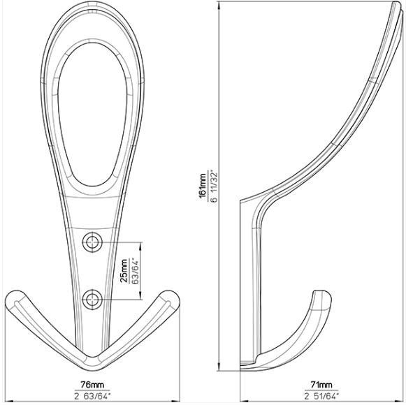 Věšák Oliver XL alu efekt | Nábytkové věšáky | Ardea-cz