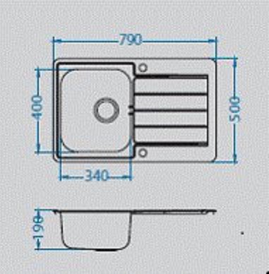 ALVEUS Line 80 maxim | Jednodřezy s odkapem | Ardea-cz